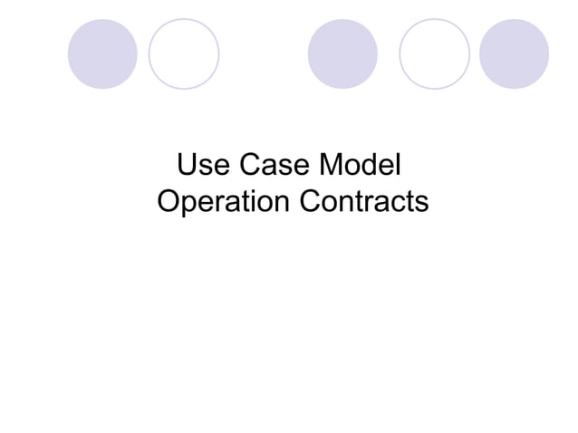 Lecture10 use case model operation contracts | PPT