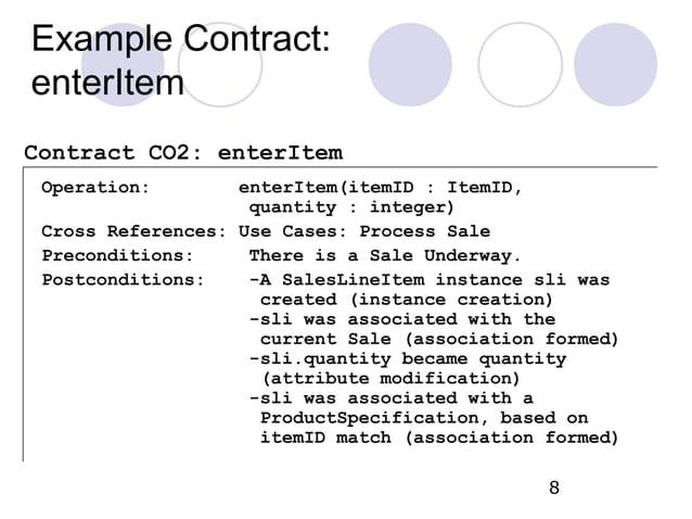 Lecture10 Use Case Model Operation Contracts Ppt