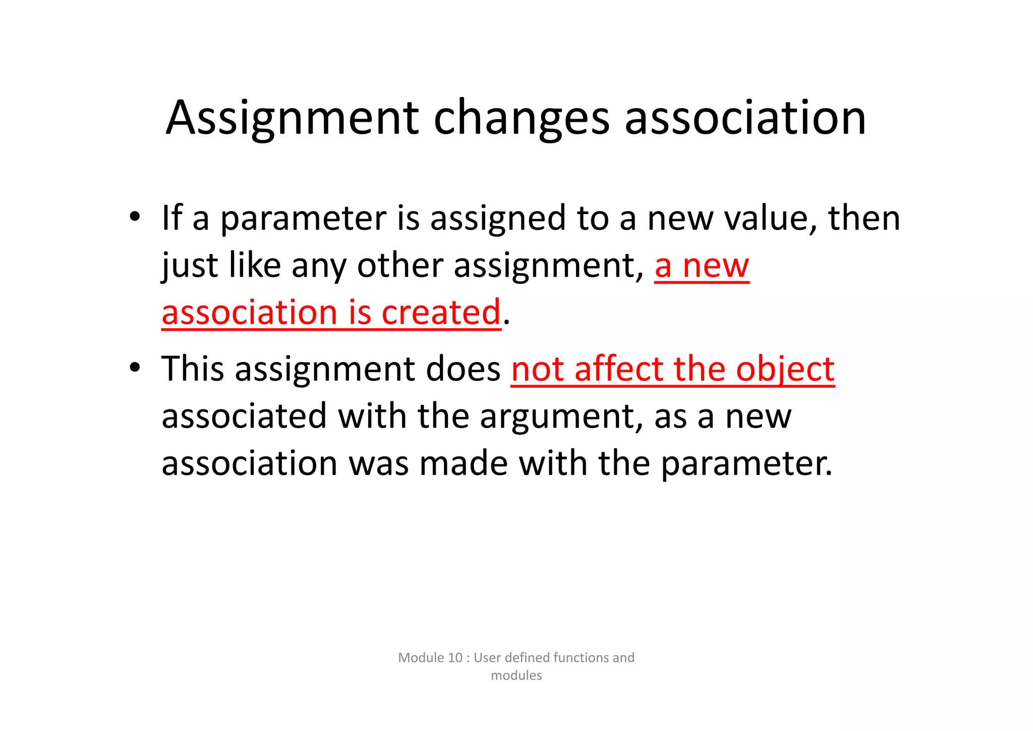 Lecture 10 User Defined Functions And Modules Ppt