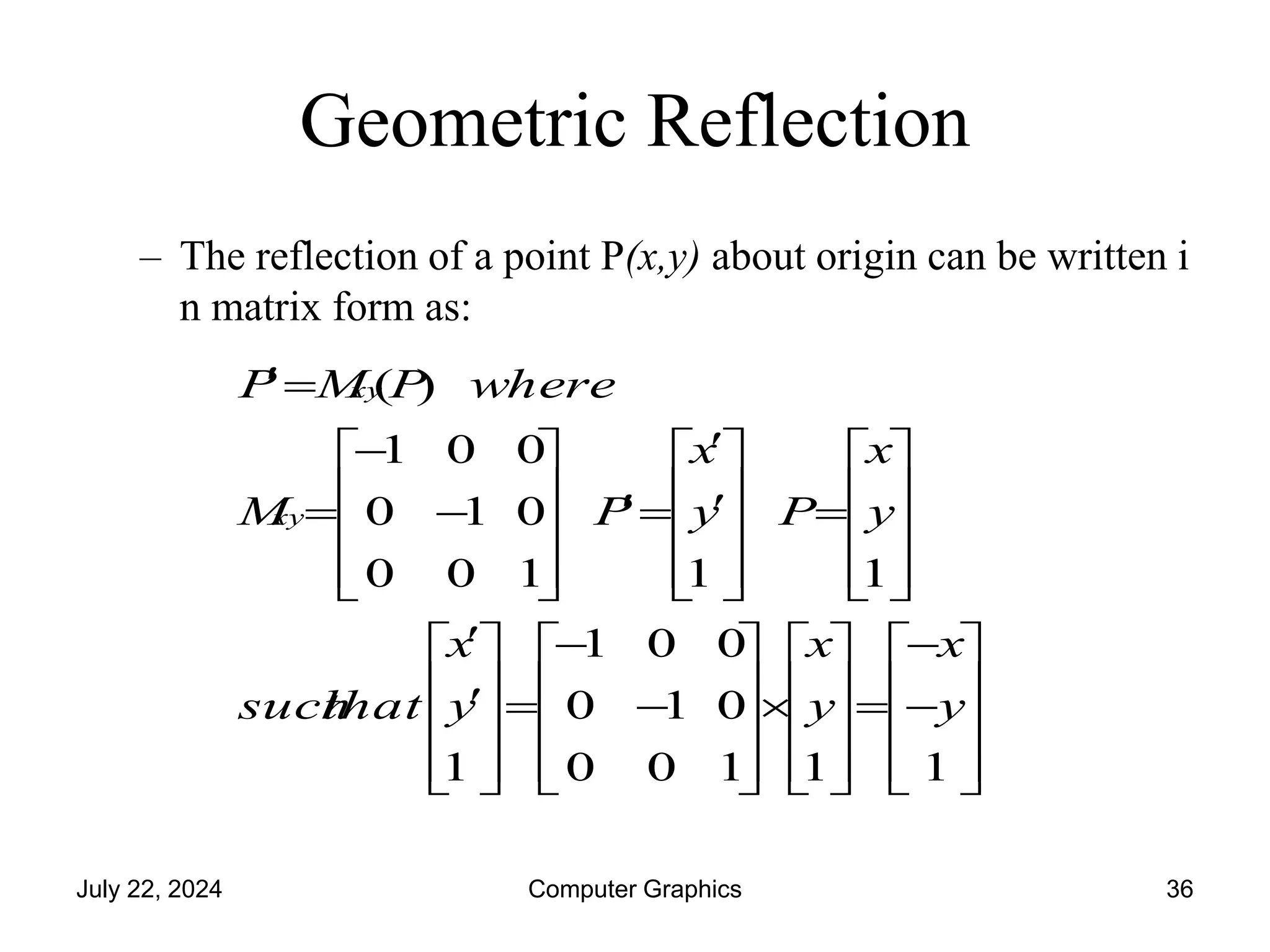 lecture11-11_16827_2d-transformations in computer graphics | PPT