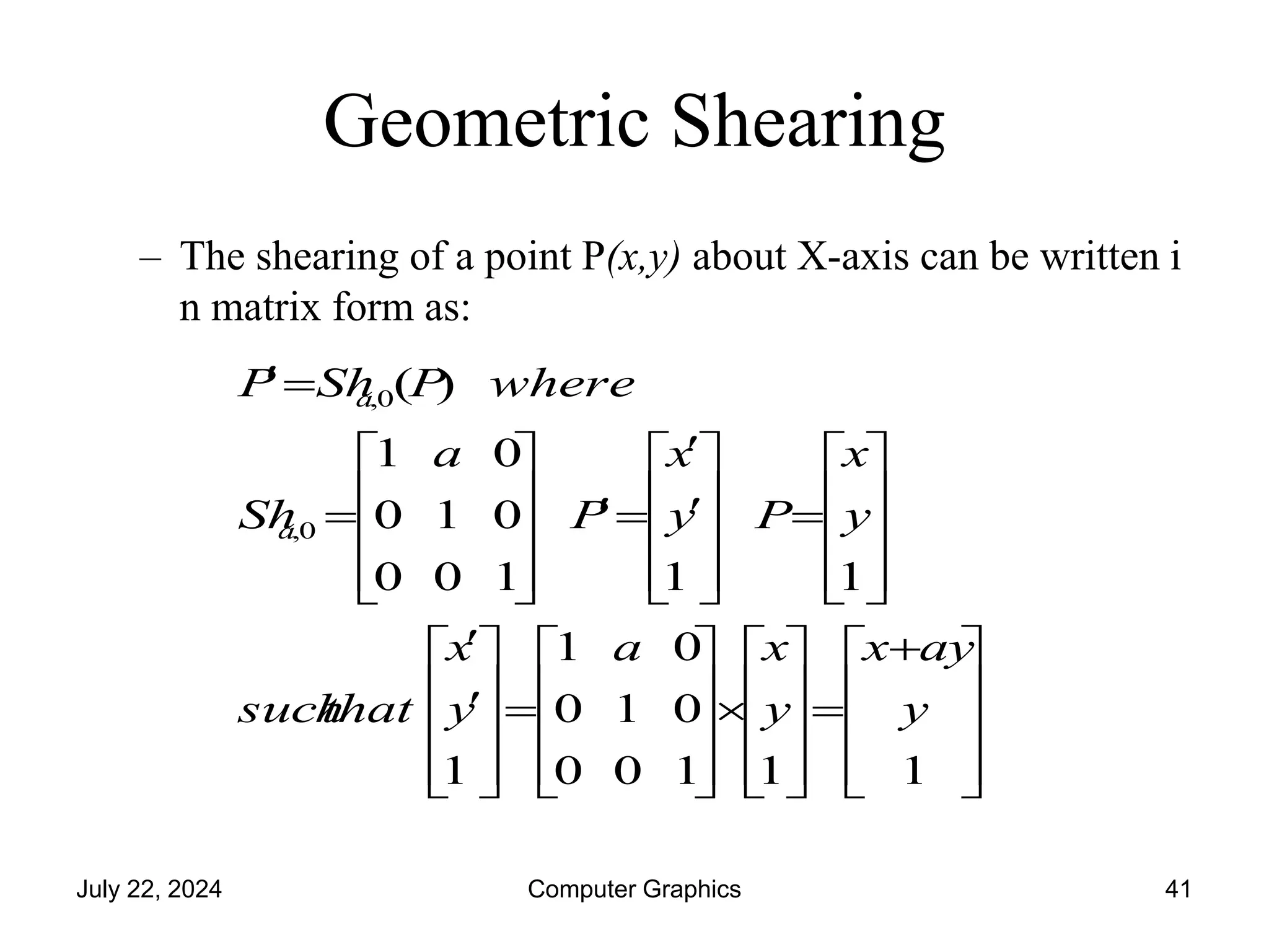 lecture11-11_16827_2d-transformations in computer graphics | PPTX