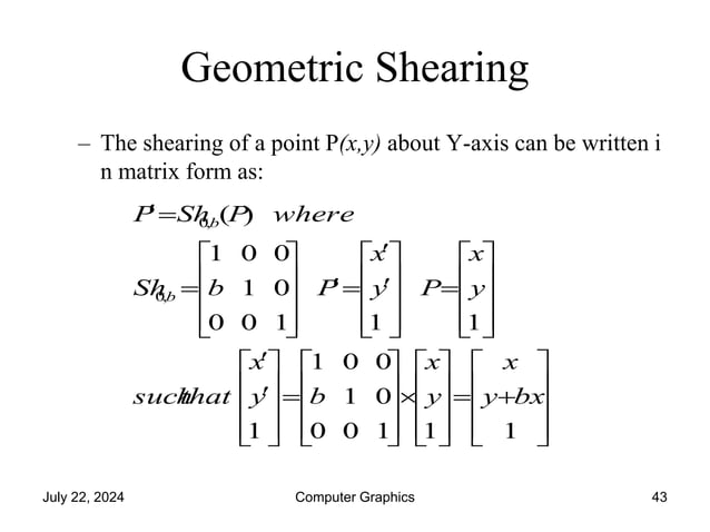 lecture11-11_16827_2d-transformations in computer graphics | PPT