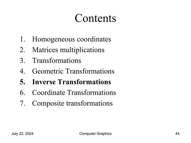lecture11-11_16827_2d-transformations in computer graphics | PPT