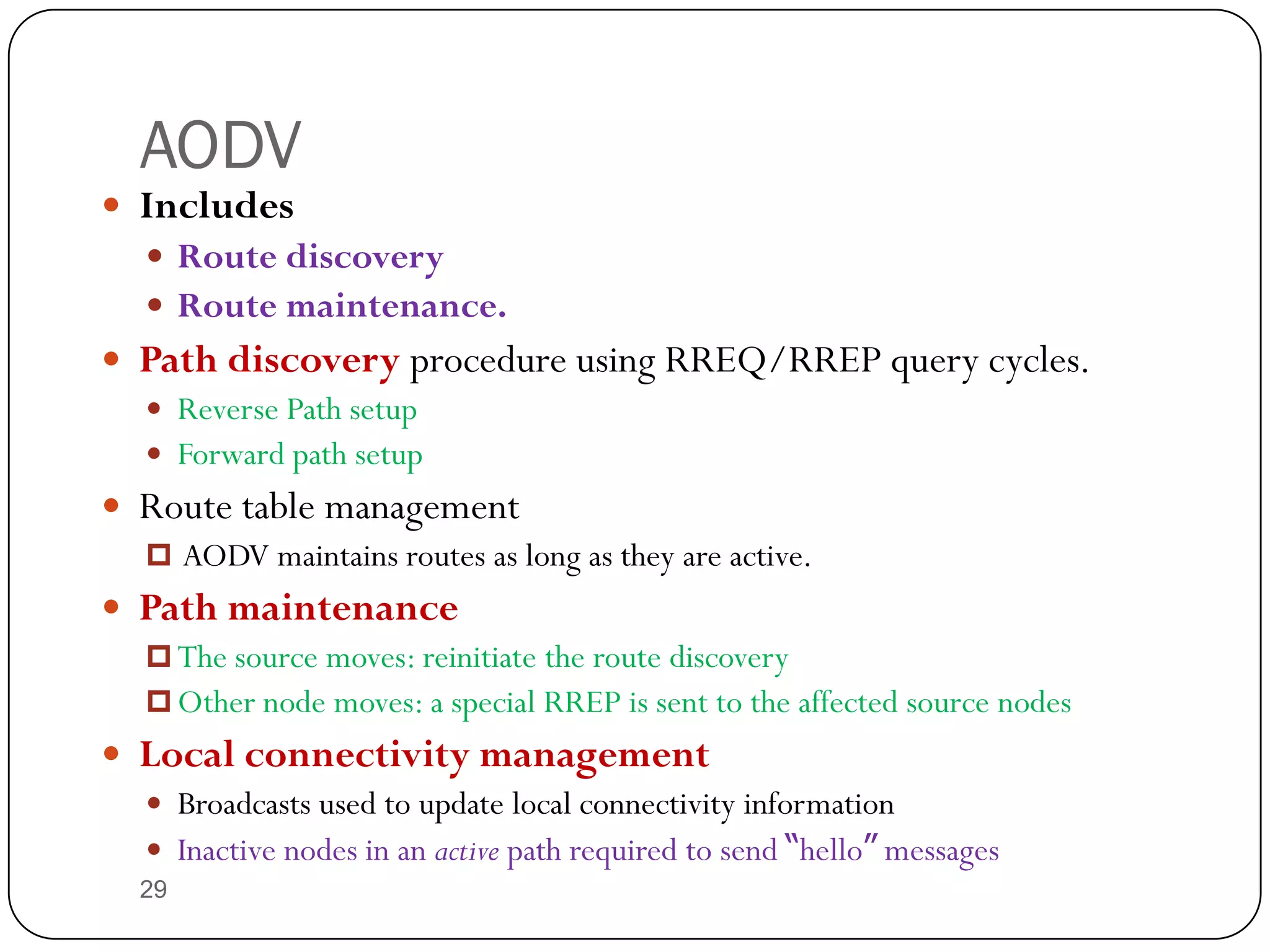 Lecture 11 14. Adhoc routing protocols cont.. | PDF