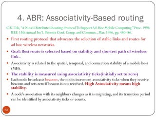Lecture 11 14. Adhoc routing protocols cont.. | PDF