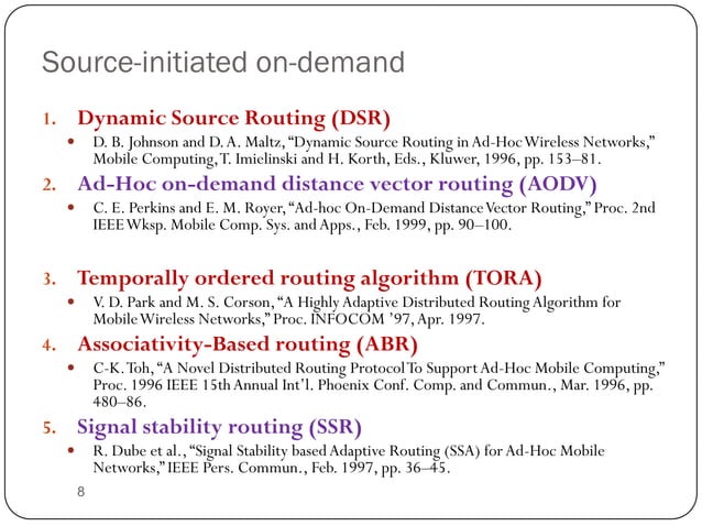 Lecture 11 14. Adhoc routing protocols cont.. | PDF