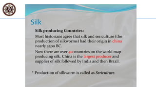 Overview of Silk fiber, its properties and application | PPT