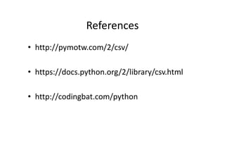 Python - Lecture 11 | PDF