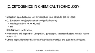 LECTURE 11-14 IIC CRYOGENICS IN CHEMICAL TECHNOLOGY.pptx