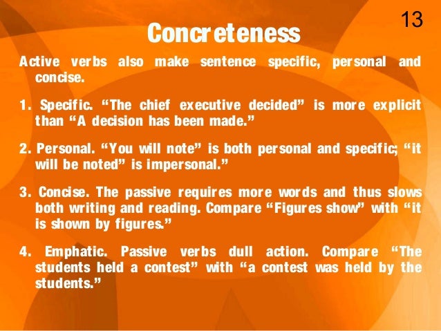 concreteness