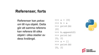 Mönster och datastrukturer, del 2 | PPT