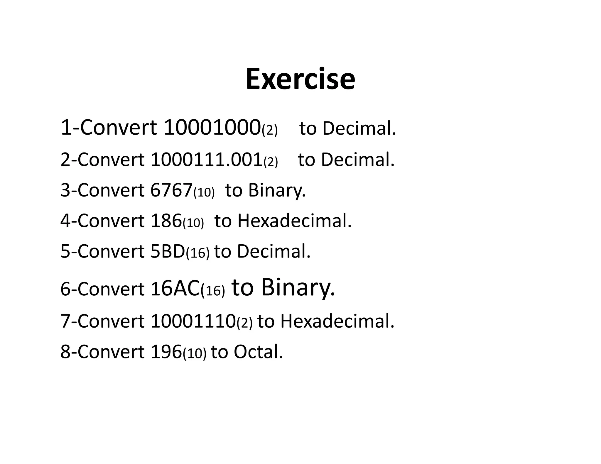 Numbering System Base Conversion | PDF