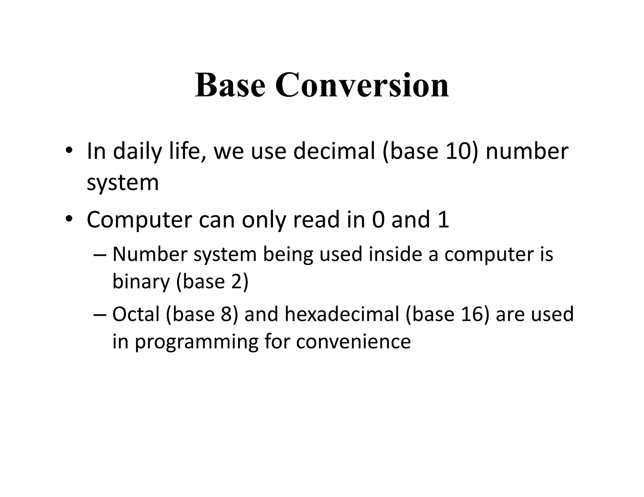 Numbering System Base Conversion | PDF | Computing | Technology & Computing