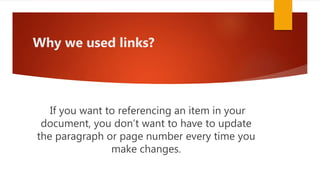links in MS word | PPTX