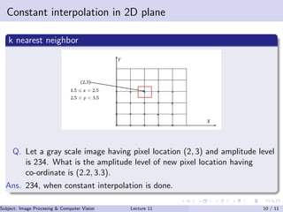 Lecture 11 (Digital Image Processing) | PPT