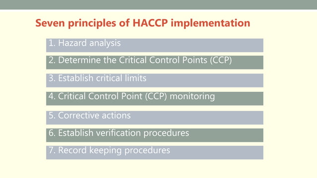 Lecture 11 hazard analysis and critical control point HACCP | PPT | Chemistry | Science