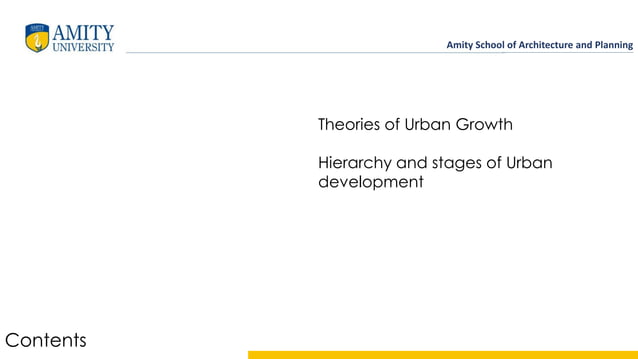 Theories of Urban Growth Hierarchy and stages of Urban development ...