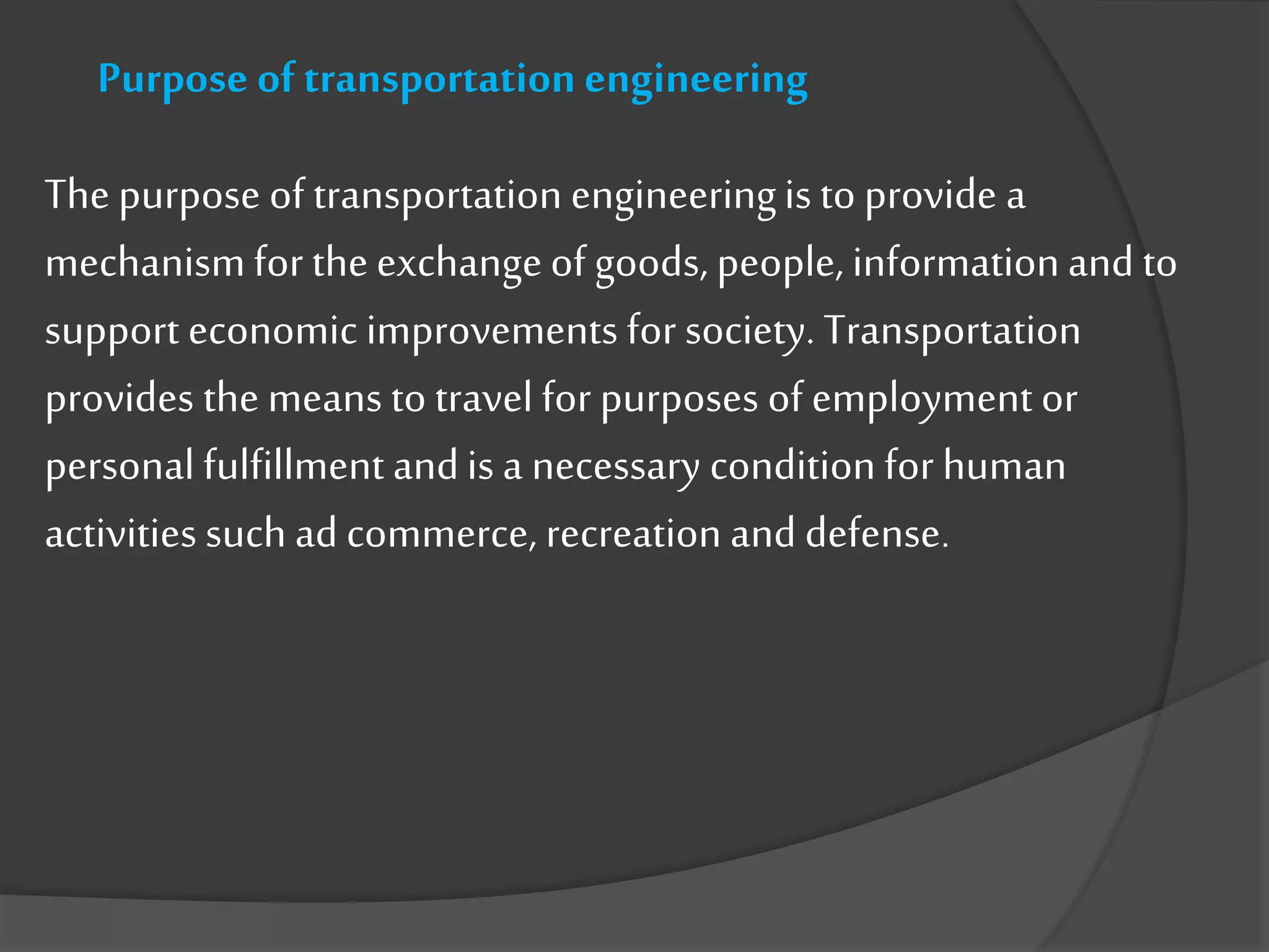 Lecture1 (1).ppt transportation engineering | PPT | Rail Travel ...