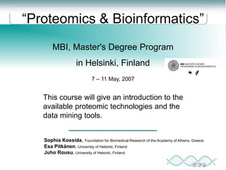 Proteomics: lecture (1) introduction to proteomics | PPT