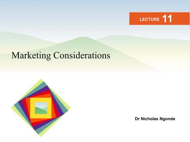 Marketing considerations in entrepreneurship | PPT