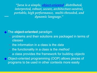 about java buzzwords of oops concept.pptx | Free Download