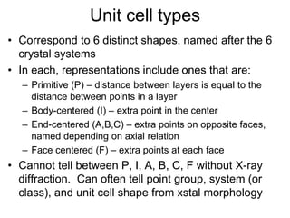 Lecture 11 - Crystallography.ppt