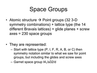 Lecture 11 - Crystallography crystallography.ppt | Chemistry | Science
