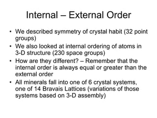 Lecture 11 - Crystallography crystallography.ppt | Chemistry | Science