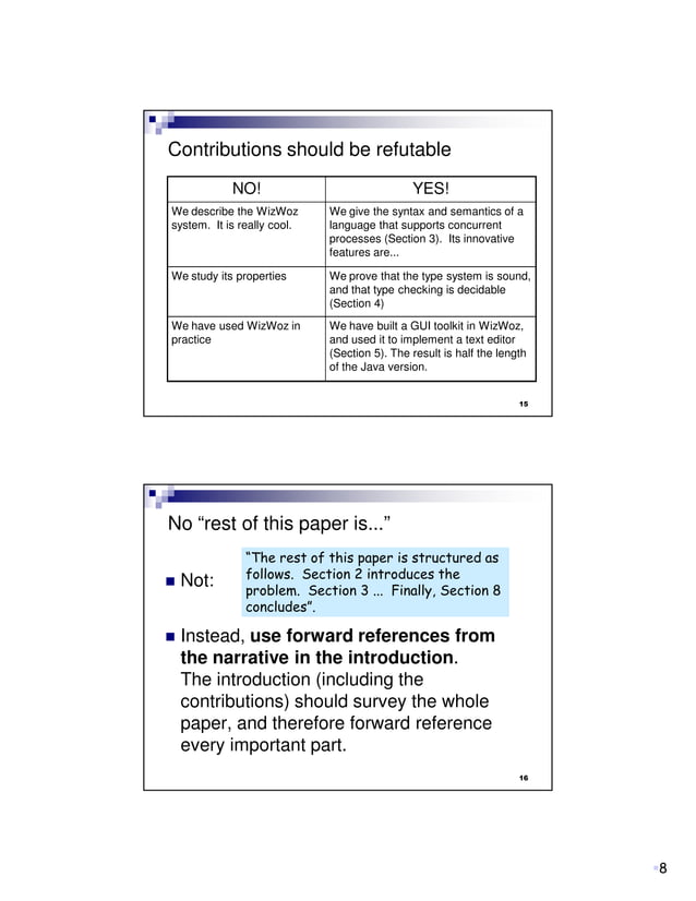 Lecture11 (cs212)(how towriteareserchpaper) | PDF