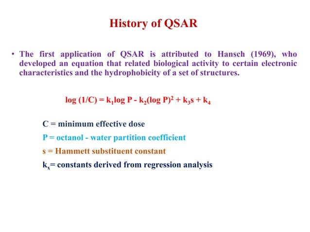 Lecture 11 developing qsar, evaluation of qsar model and virtual ...