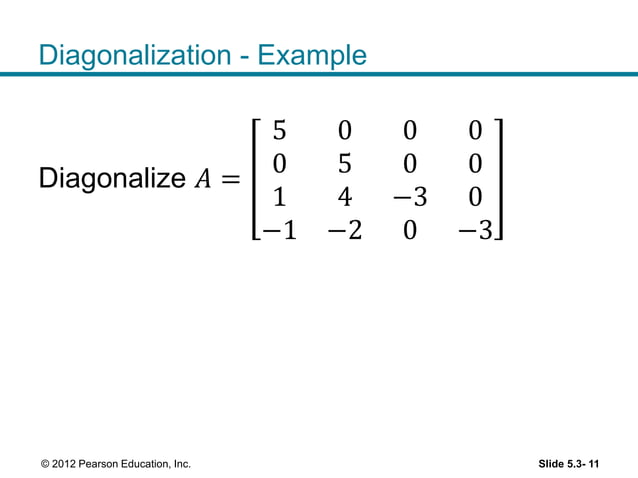 Lecture 11 diagonalization & complex eigenvalues - 5-3 & 5-5 | PPTX | Physics | Science