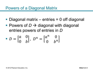 Lecture 11 diagonalization & complex eigenvalues - 5-3 & 5-5 | PPTX