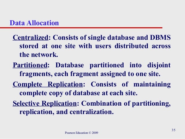 Lecture 11 - distributed database Lecture 11 - distributed database