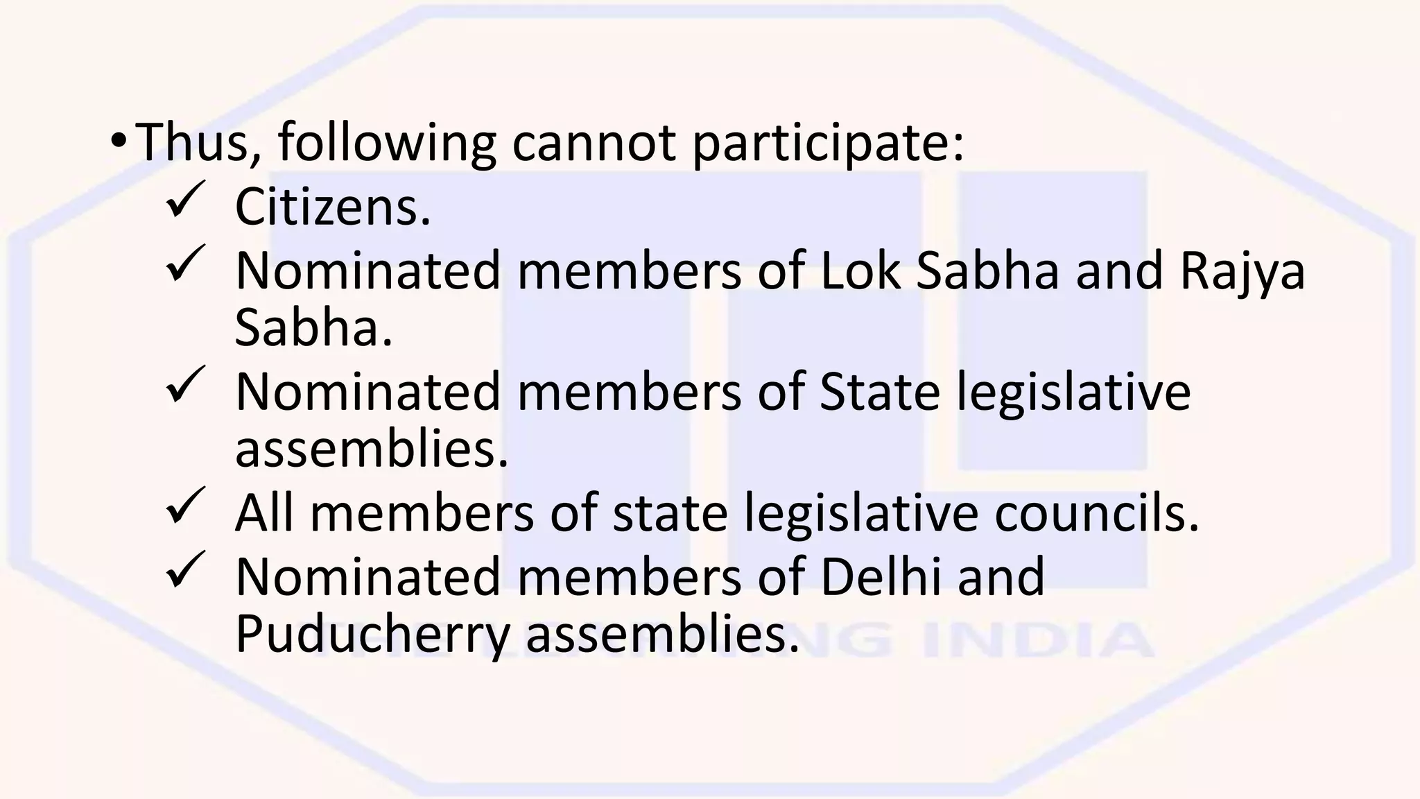 Lecture 11 election of the president | PPT