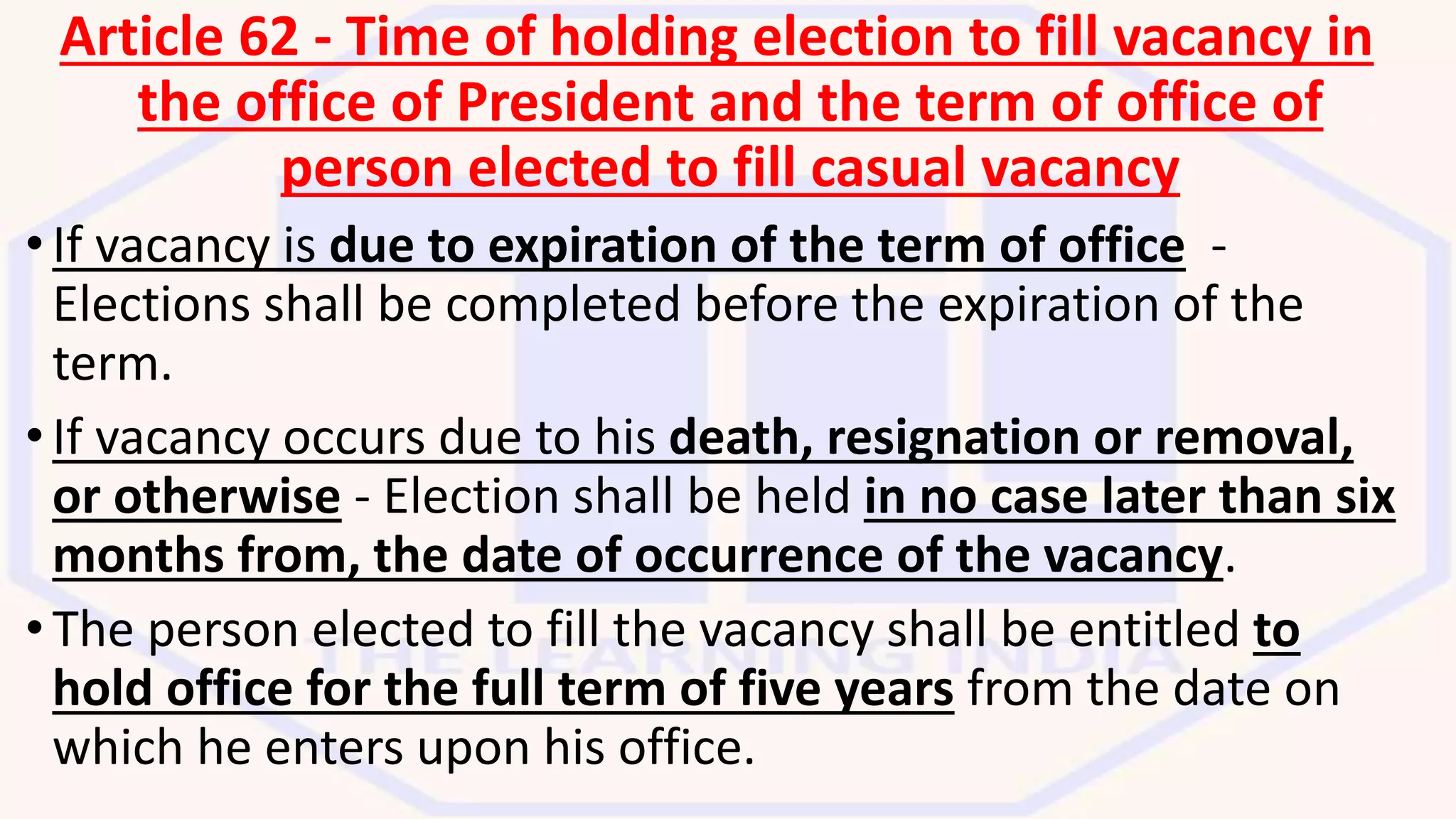 Lecture 11 election of the president | PPT