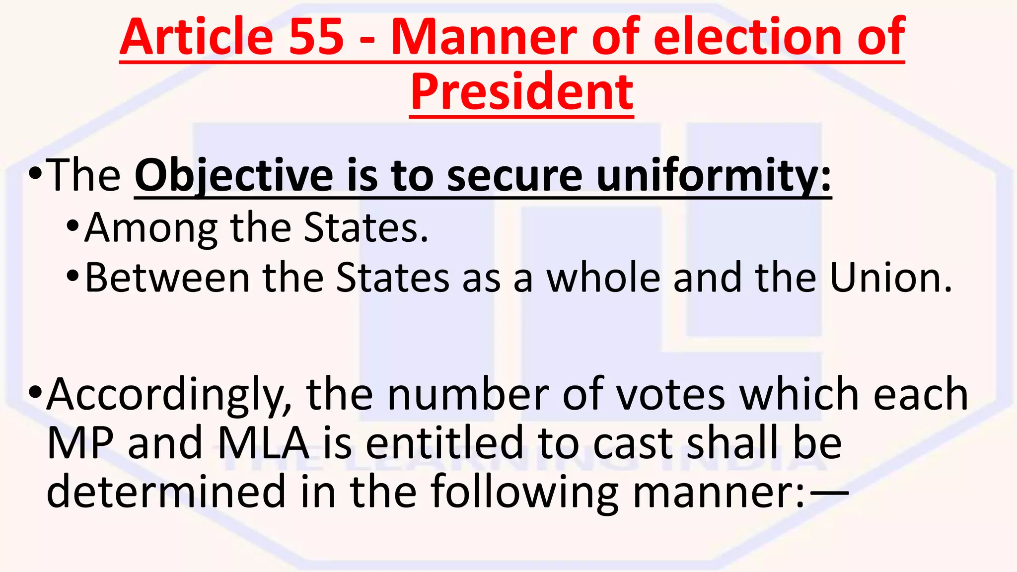 Lecture 11 election of the president | PPT