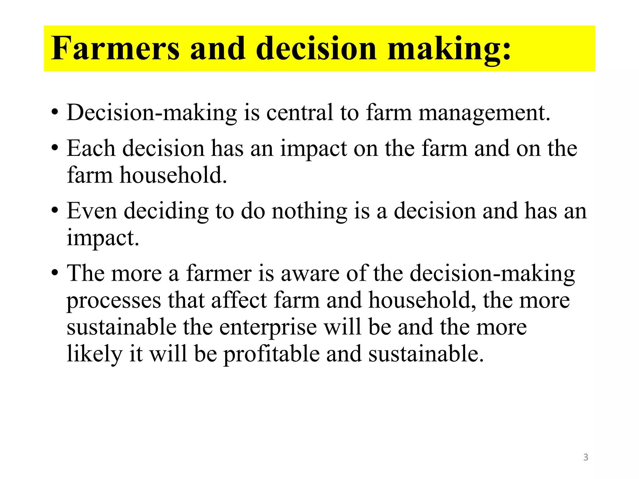 Lecture 11 Farm Management Decisions | PPT