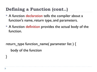 Lecture 11 - Functions | PPT