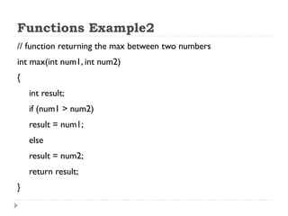 Lecture 11 - Functions | PPT