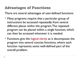 Lecture 11 - Functions | PPT