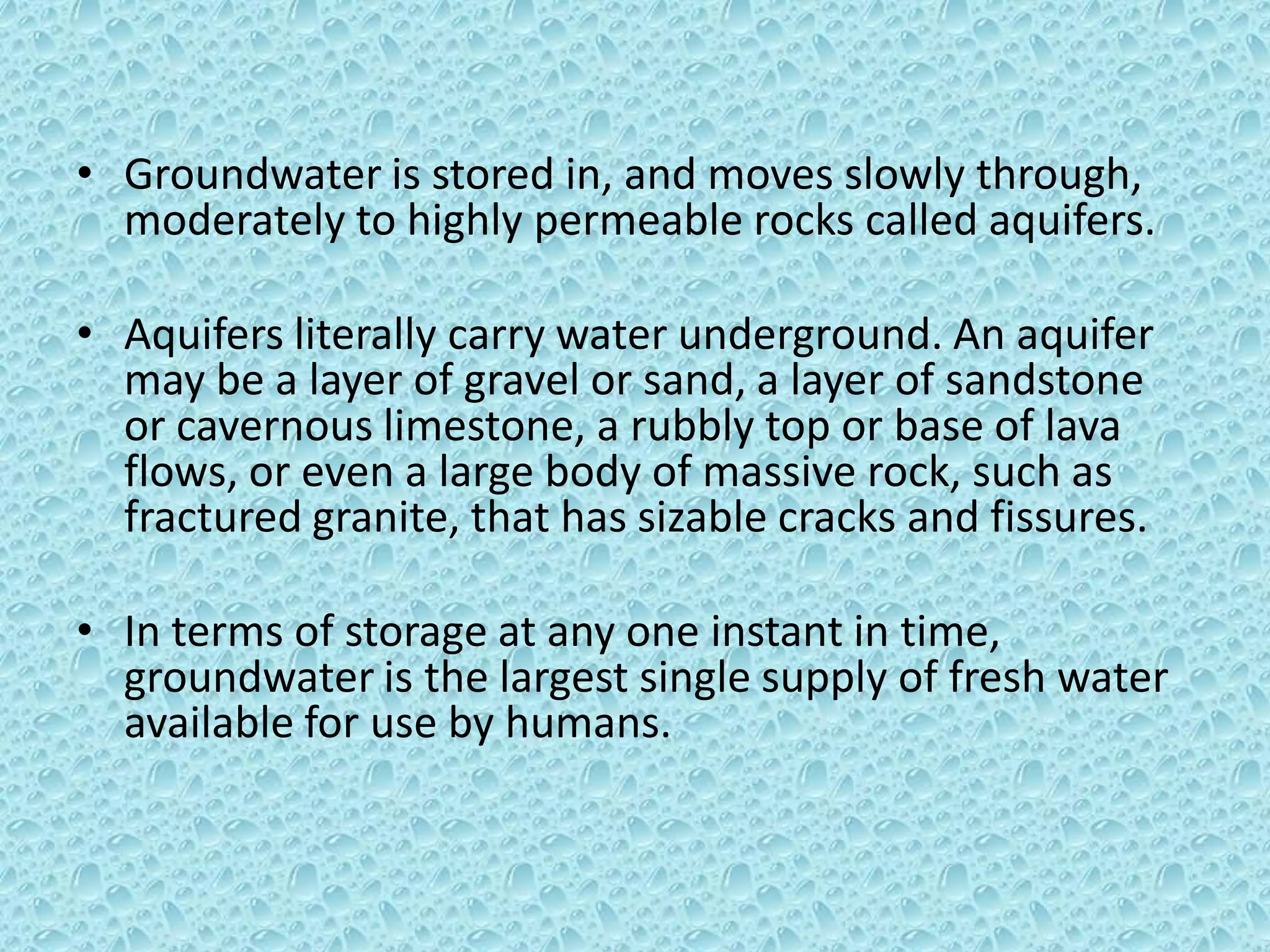 Lecture 11. groundwater hydrology | PDF