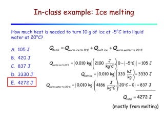 Lecture 11 heat and phase changes | PPT
