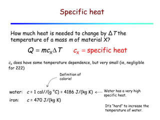 Lecture 11 heat and phase changes | PPT