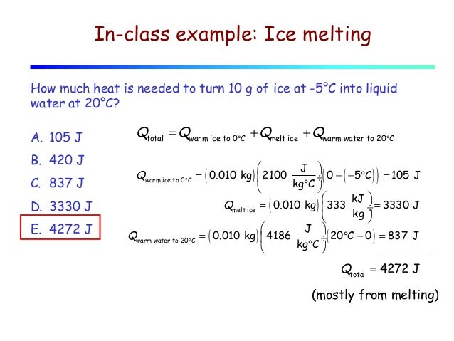 Lecture 11 heat and phase changes