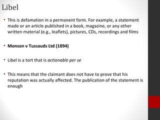 Lecture 11 law of tort | PPT