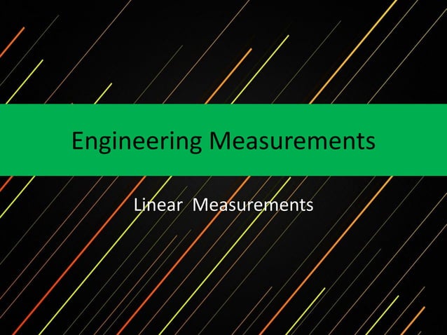 Lecture 11 linear measurements | PDF