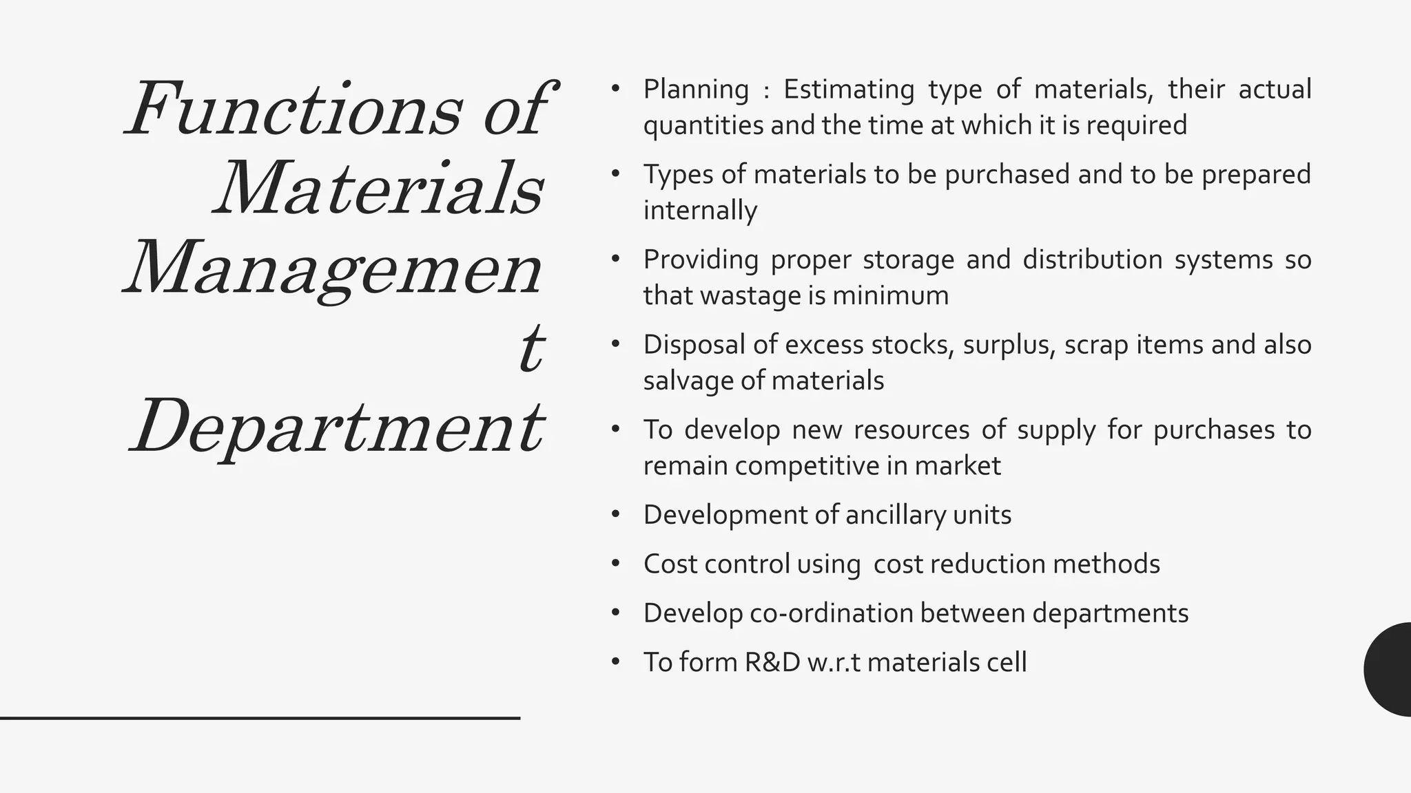 Lecture 11 material management | PPT