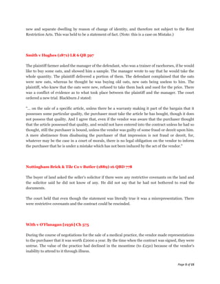 Lecture 11 misrepresentation - cases | DOCX