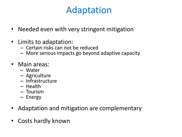 Lecture 11 mitigation and adaptation | PDF