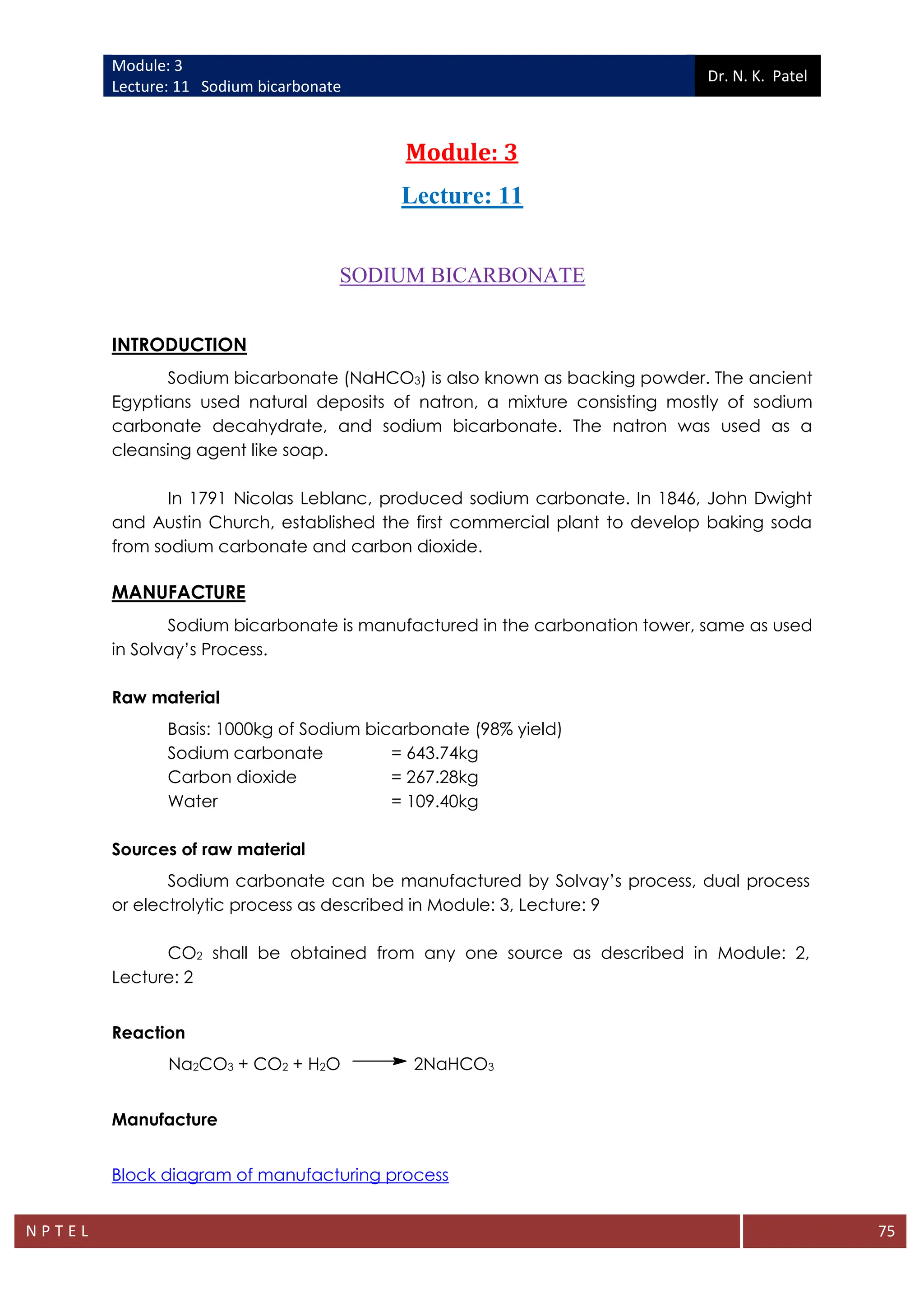 Lecture 11-Manufacturing of Sodium Bicarbonate.pdf